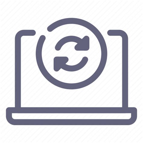 Laptop Sync Synchronize Icon Download On Iconfinder