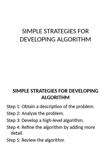 Algorithm Development Strategies Pdf Recursion Control Flow