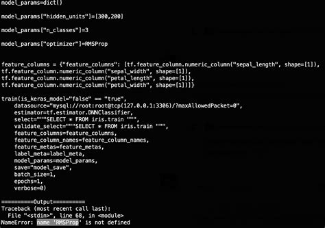 sqlflow doesn t recognize an optimizer name · issue 1275 · sql machine