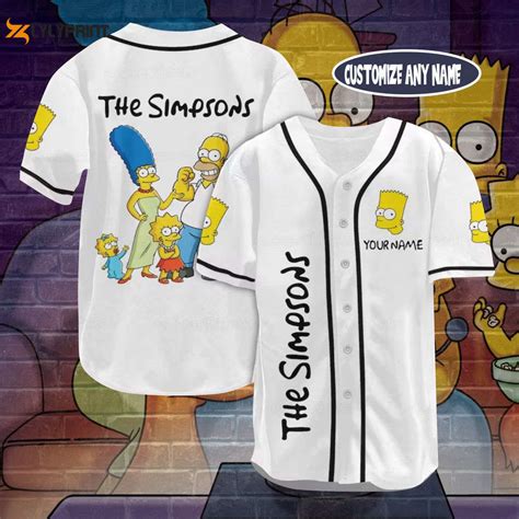 Personalized Bart Simpson Baseball Jersey Bart Simpson Jersey Shirt