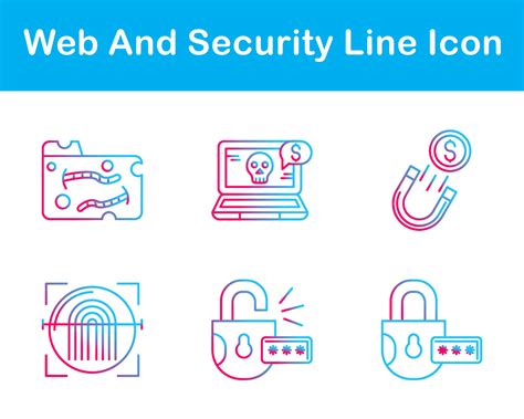 Web And Security Vector Icon Set 20652877 Vector Art At Vecteezy