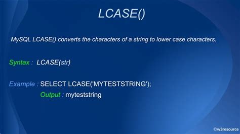 Mysql String Functionspptx Programming Languages Computing