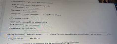 Four Different Algorithms Abcand D Are Used To