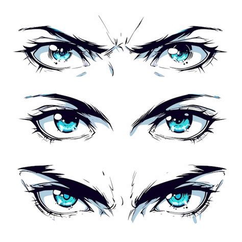 Ojos De Personaje Vector Premium