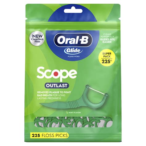 Oral B Glide With Scope Outlast Dental Floss Picks Mint Flavored Floss Oral B Glide With Scope Outlast Dental Floss Picks Mint Flavored Floss