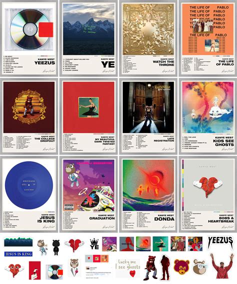 Unique America 12 Pcs Posters Album Cover Posters Music Posters