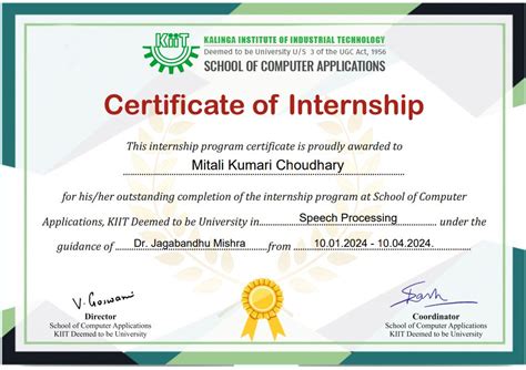mitali c on linkedin internship speechprocessing kiit learningjourney