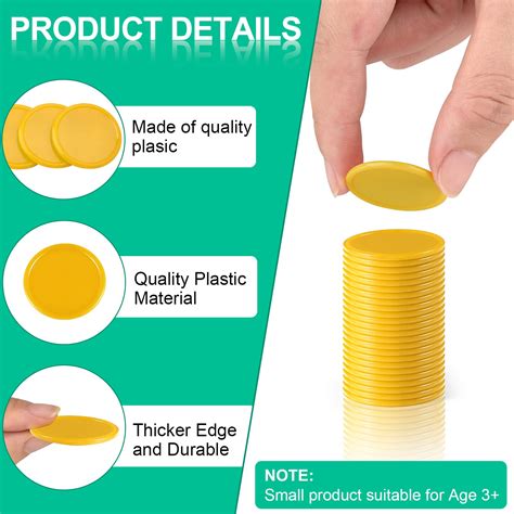 Coopay 1200 Pieces 1 Inch Bingo Chips Bulk 10 Colors