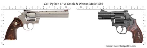Colt Python 6 Vs Smith Wesson Model 586 Size Comparison Handgun Hero