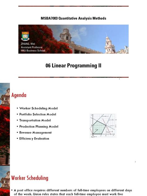 06 linear programming ii msba7003 quantitative analysis methods pdf