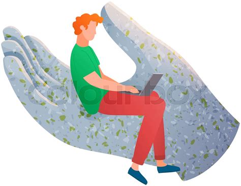 Mand Engineering Skrivebord Stock Vektor Colourbox