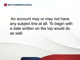 Account Writing Igcse PPTX