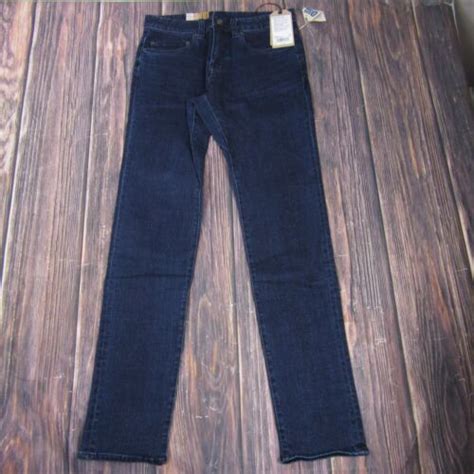 Prana New Nwt Men 30x32 Hillgard Slim Fit Jeans Tapered Leg Blue Dark