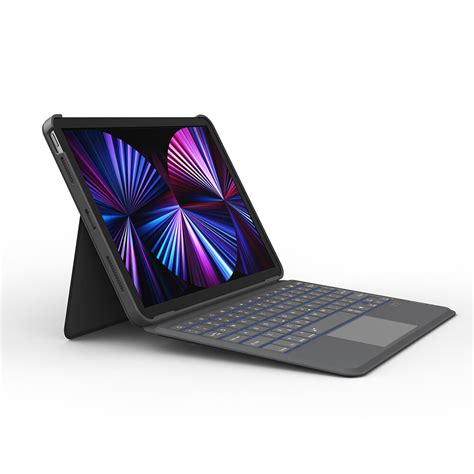 Wiwu Combo Touch Ipad Keyboard Case Detachable Backlit Keyboard Click Anywhere Trackpad Smart