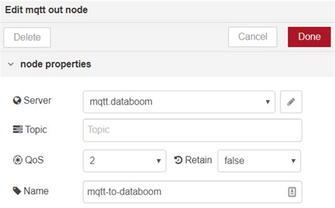 How To Set Node Red Up To Communicate With Databoom Via Mqtt Databoom