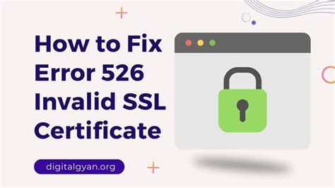 Fix Error 526 Invalid Ssl Digital Gyan