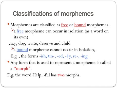 Morphophonemic Morphemes And Allomorphs Morphological Processespptxpptx