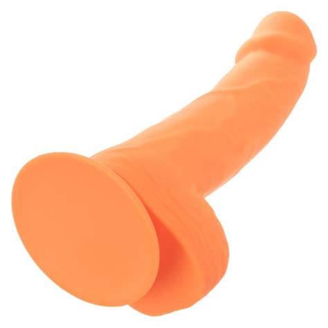 Neon 6 Silicone Suction Cup Stud Orange Sex Toy Hotmovies
