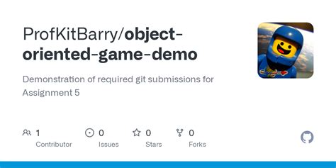 GitHub ProfKitBarry Object Oriented Game Demo Demonstration Of