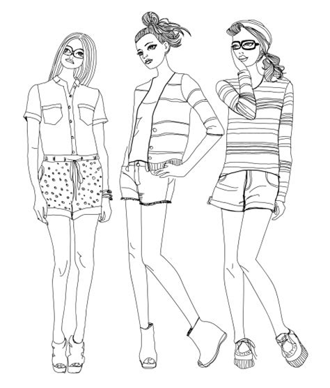 Fashion Coloring Pages For Girls Printable Coloring Home