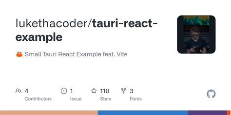 Github Lukethacoder Tauri React Example Small Tauri React Example Feat Vite