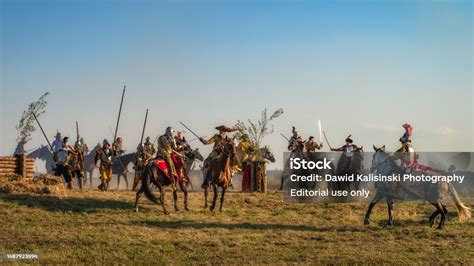 Polish Heavy Cavalry Hussars Sword Fighting On A Battlefield Historical