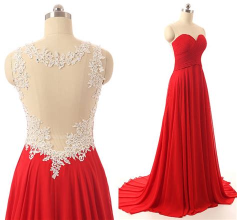 Red Floor Length Chiffon A Line Prom Dress Featuring Ruched Sweetheart