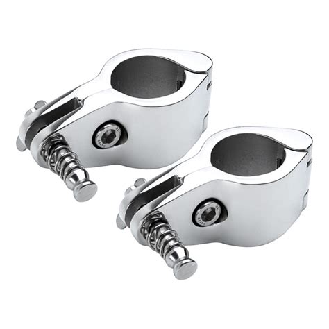 Fanjie 2 Pcs Boat Bimini Top Fitting Hinged Jaw Slide Marine Rail Mount
