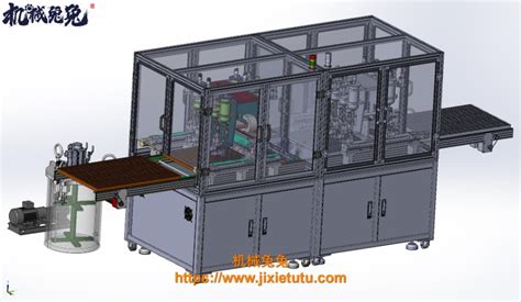 饮料灌装机图纸机械solidworks三维3d模型生产线设备旋盖素材 机械兔兔