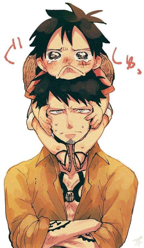 Small Luffy ⭐ Law One Piece Cartoon One Piece Manga One Piece Comic