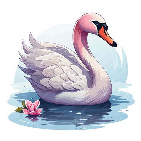 El Vector Del Cisne Es Lindo Vector Premium