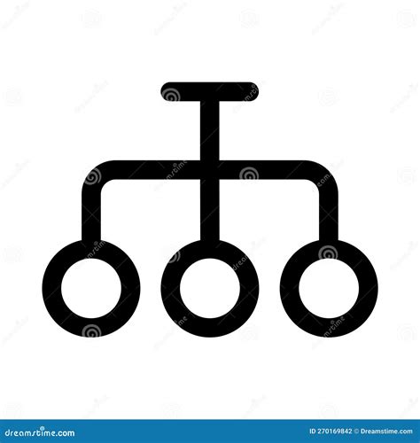 Organizational Or Leadership Network Hierarchical Structure Icon In Business Institution Stock