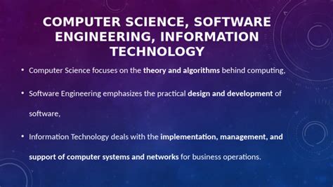 computer science software engineering information technology pdf
