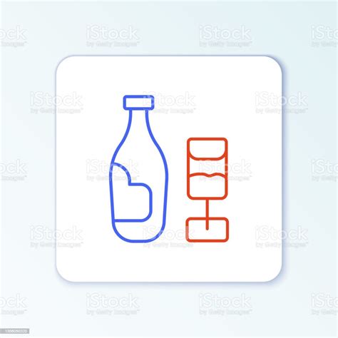 흰색 배경에 고립 된 유리 아이콘라인 와인 병 다채로운 개요 개념 벡터 0명에 대한 스톡 벡터 아트 및 기타 이미지 0명 까비네쇼비뇽 포도 다중 색상 Istock