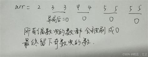 位运算——数组中有一种数出现了奇数次，其他数出现了偶数次，怎么找到这个出现了奇数的数？异或 Csdn博客