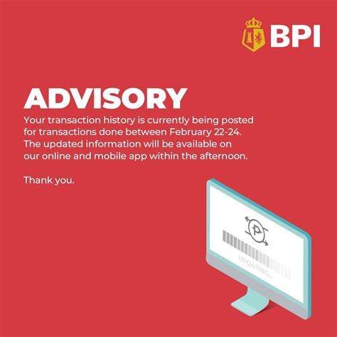 Bpi Advisory Your Transaction History Is Currently Facebook