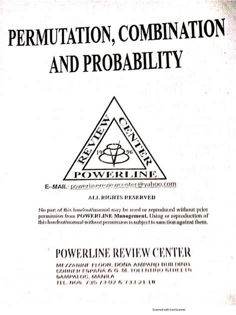 Permutation Combination And Probability Pdf
