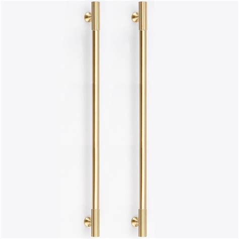 Rzdeal 2pcs Solid Brass Gold Cabinet Pulls 10 Inch Hole Centers For