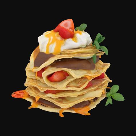 France Highly Detailed Ultra Realistic A Delicious Stack Of