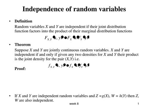 Ppt Independence Of Random Variables Explained Powerpoint