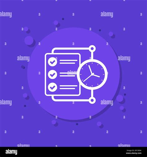 Timesheet Time Tracking Icon For Web Stock Vector Image Art Alamy