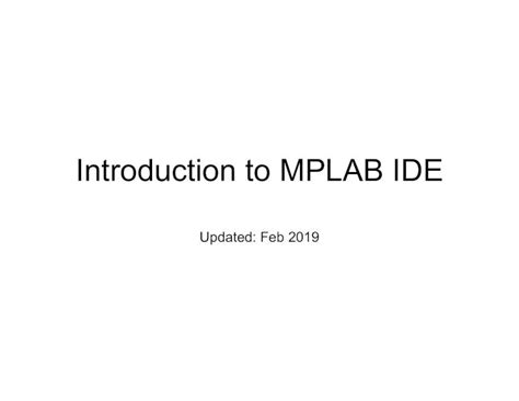 pdf introduction to mplab ide sonoma state universityintroduction
