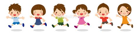 元気に走るかわいい子供達のイラスト イラスト素材 6286840 フォトライブラリー photolibrary