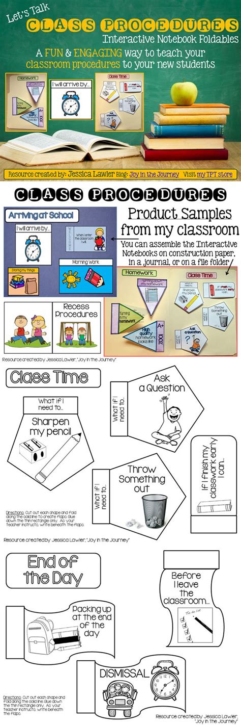 Class Procedures And Routines Interactive Notebook Foldables