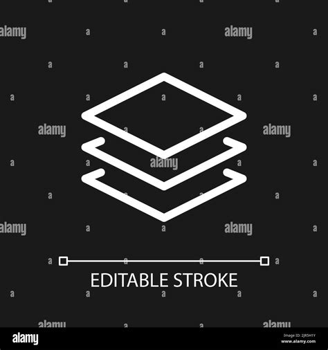 Layers Panel Pixel Perfect White Linear Ui Icon For Dark Theme Stock Vector Image And Art Alamy