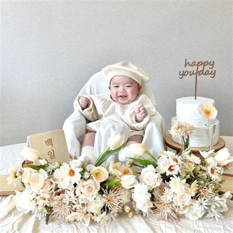 감성 백일상 대여 열정 가득 셀프 백일촬영♥️ 네이버 블로그