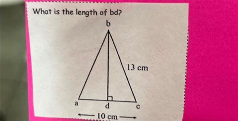 Solved What Is The Length Of Bd