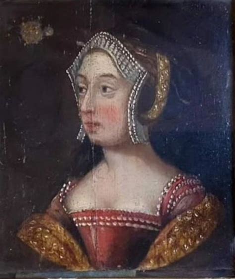 Portrait Of Queen Anne Boleyn After Holbein Sketch By Unknown Artist