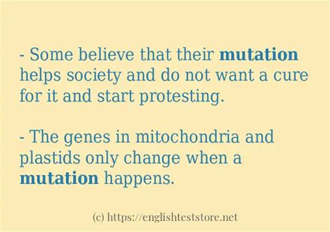 In Sentence Examples Of Mutation Englishteststore Blog