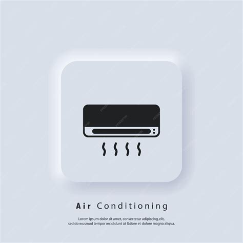 Premium Vector Air Conditioner Icon Air Conditioning Vector Ui Icon Neumorphic Ui Ux White